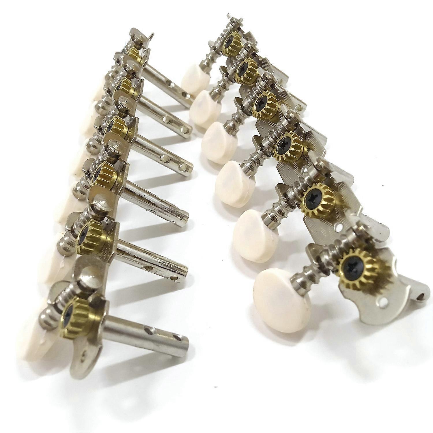12 Strings Acoustic Guitar Tuning Pegs Chrome Plated Machine Heads 6L ...