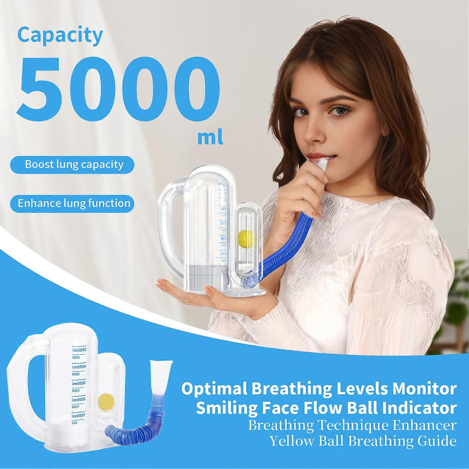 Incentive Spirometer 5000ML Volume Measurement with Flow Rate Indicator ...