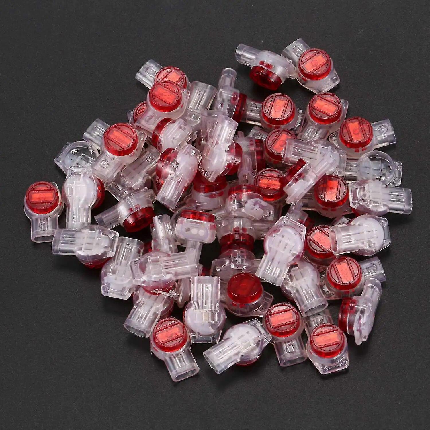 55 Pieces Gel Splice UR Connector 3 Port Wire Connectors Red+Clear ...