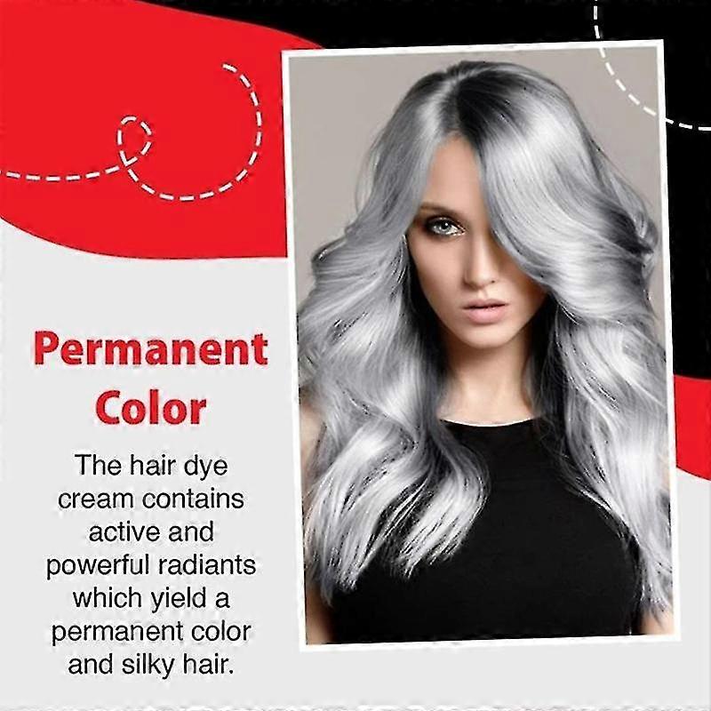 3pcs Gray Color Hair Dye Cream Unisex Smoky Punk Style Light Grey ...