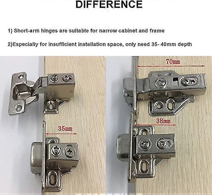 95 Degree Full Overlay Mini Hinges 35mm For Frame With Damper For Doors ...