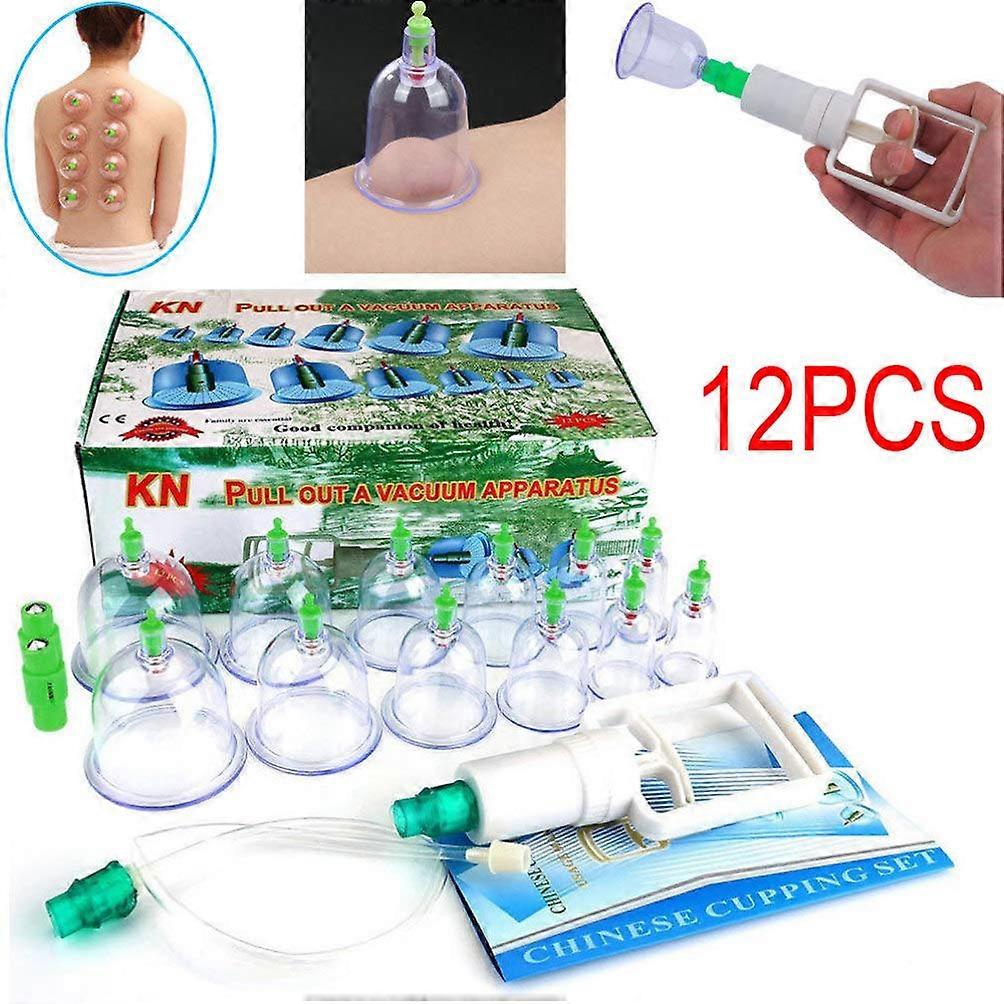 12 Cups Cupping Therapy Sets for Health Care, Chinese Massage Cupping ...