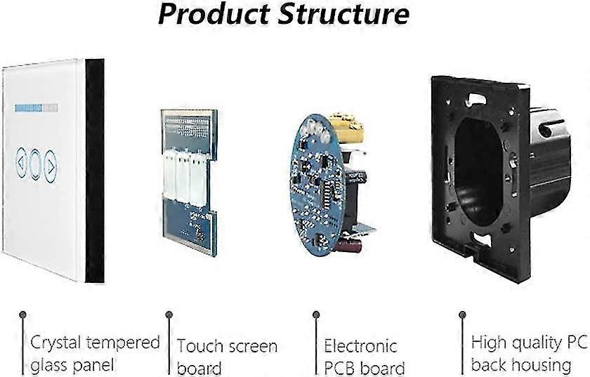 Touch Dimmer Switch With Crystal Glass Remote Control - Smart ...