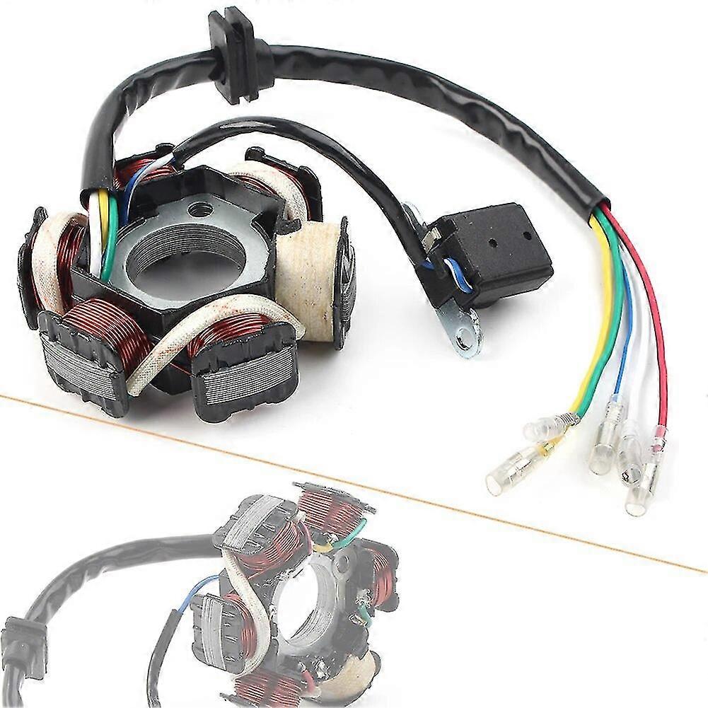6 Coil Stator Magneto Compatible Gy6 50 110 150cc 4 Stroke Scooter ...
