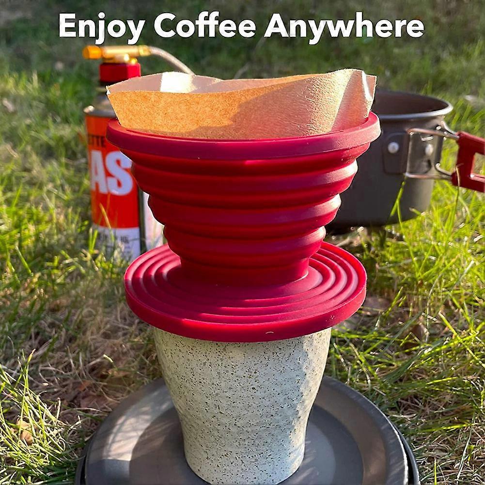 Collapsible Camp Pour over Coffee Dripper for Camp, Reusable Silicone ...