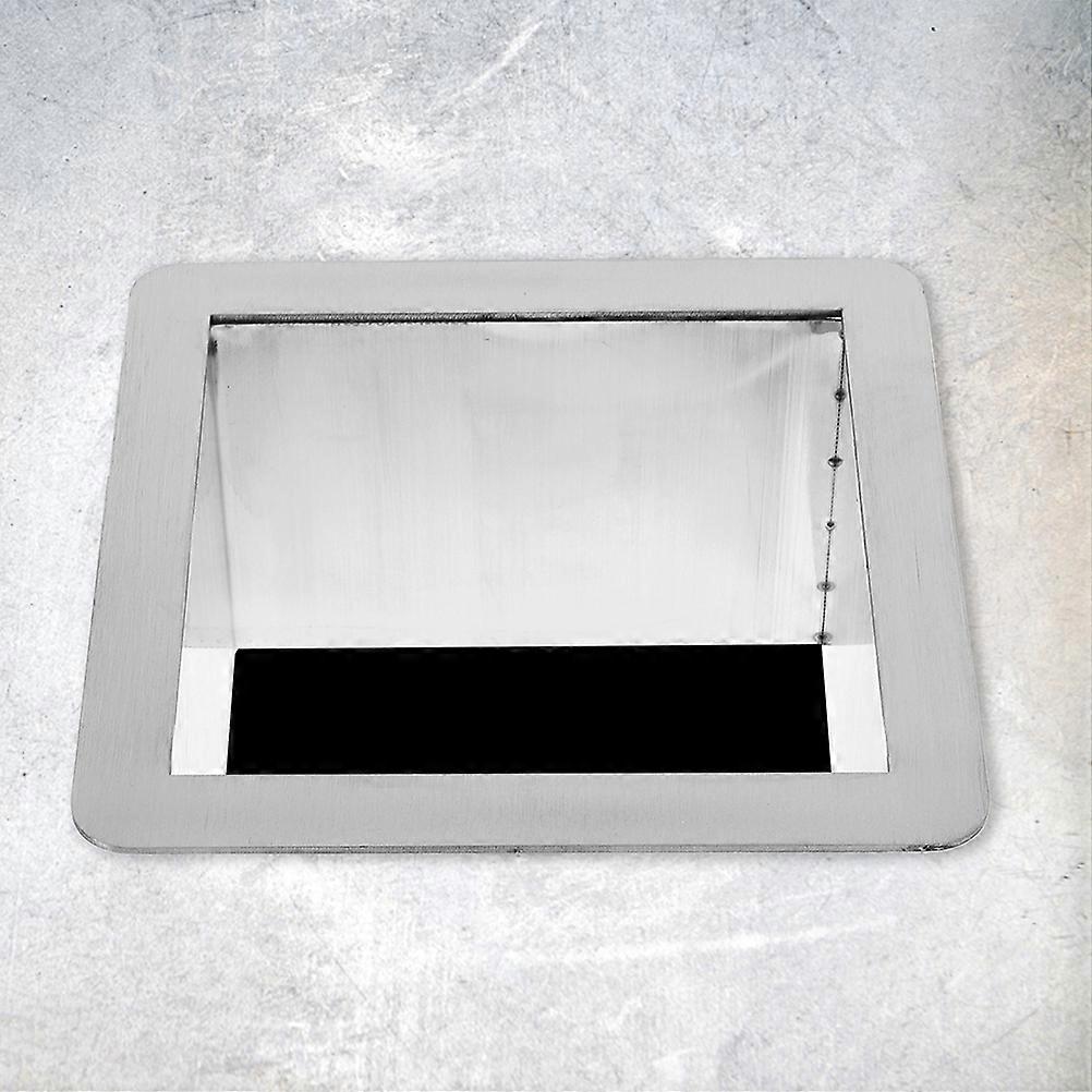 Drop-in Trash Chute Stainless Steel Square Built-in Countertop Waste ...