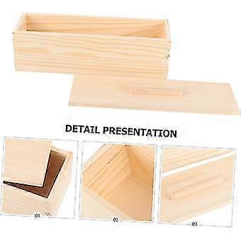 Wooden Bread Box - Unfinished, Nonstick Loaf Pan, Toast Baking Mold ...