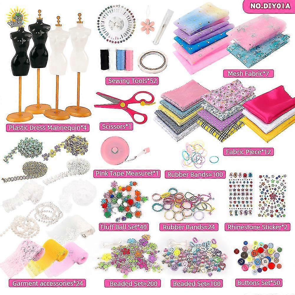 Fashion Design Kit For Girls - Creativity Diy Arts & Crafts Kit Sewing ...