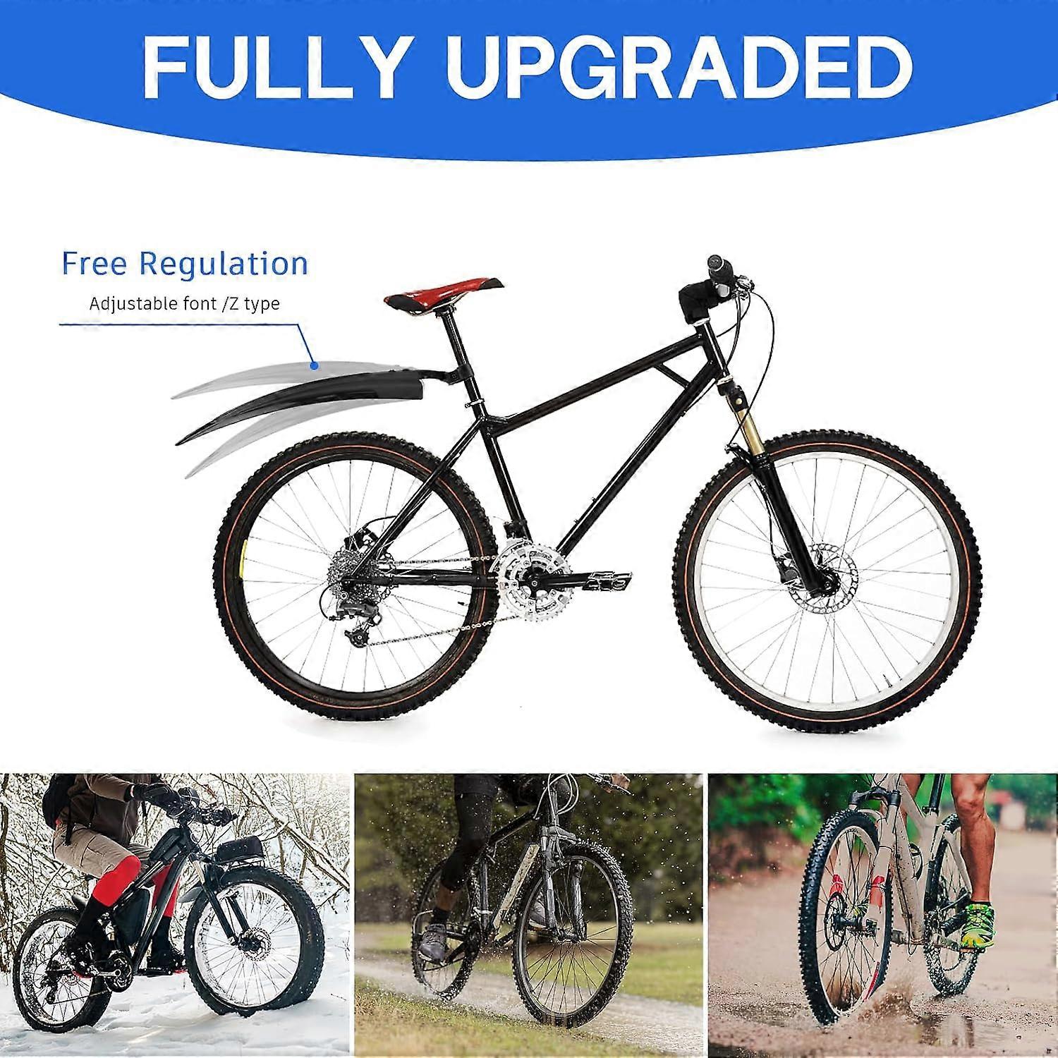 Bike Mudguard Set, Portable Bicycle Cycling Front and Rear Mudguards ...