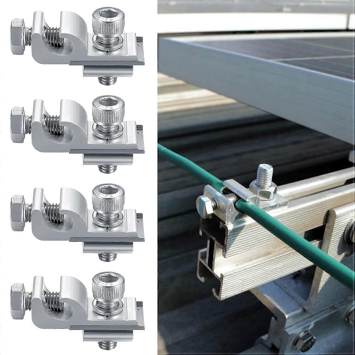 Pieces Standard Solar Panel Grounding Clips, Solar Mounting System ...
