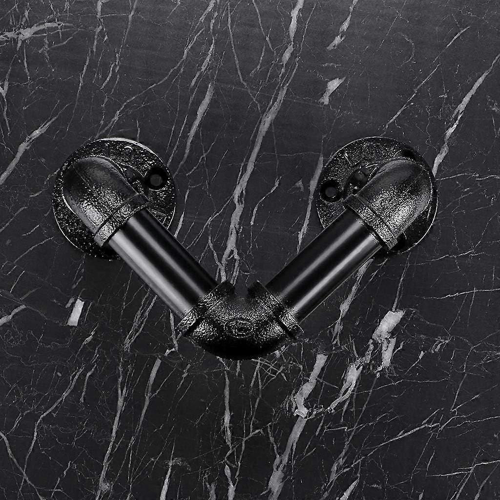 Vintage Industrial Pipe Triangle Towel Hanger Holder - Wall Mounted ...