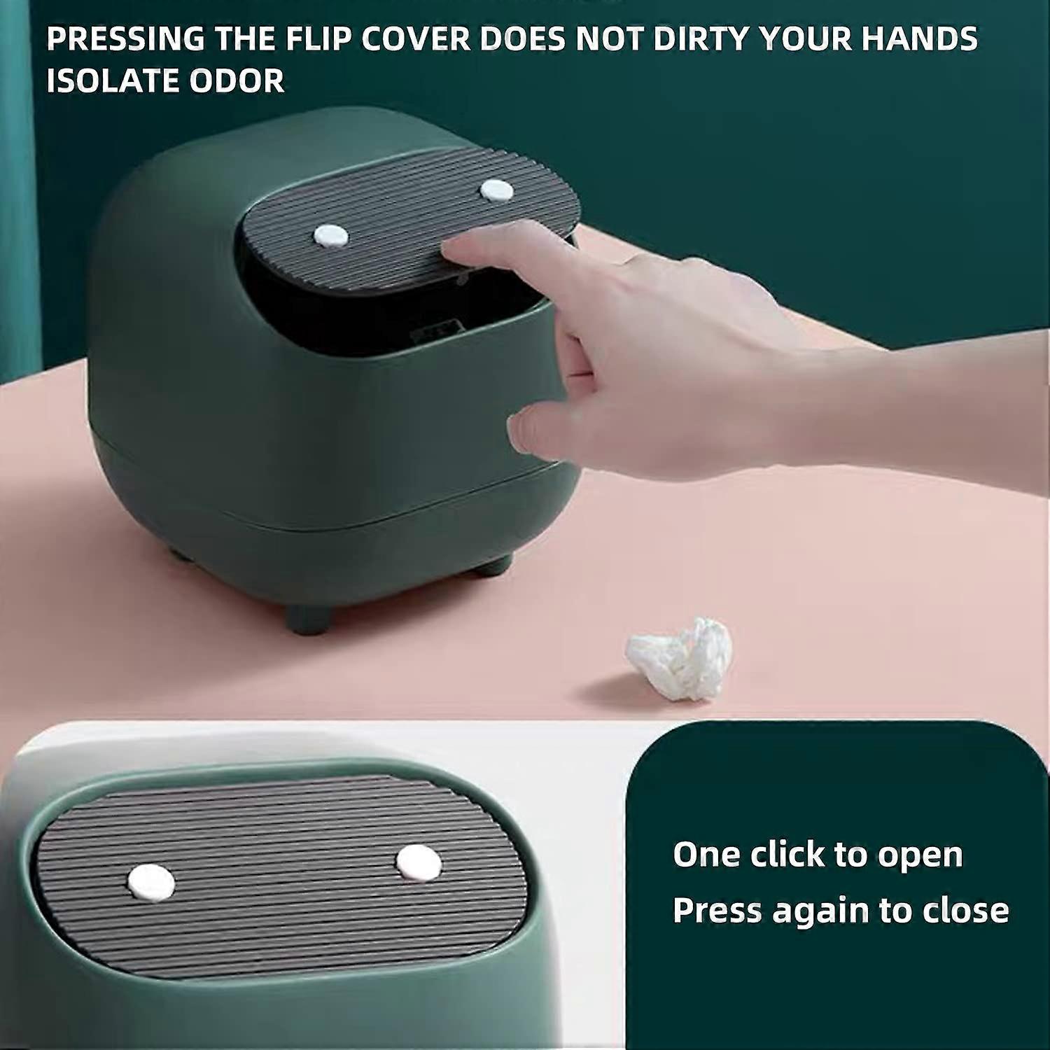 Small trash can, cute ninja desktop trash can with lid, trash can for ...