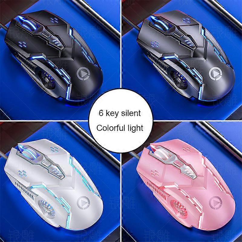 G5 Wired Gaming Mouse Colorful Backlight 6 Button Silent Mouse 4-Speed ...