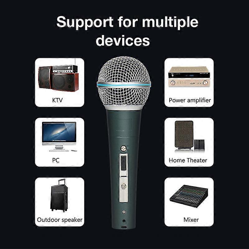 Pop Beta 58 Green Microphone Portable Super Sensitive Mic for Outdoor ...