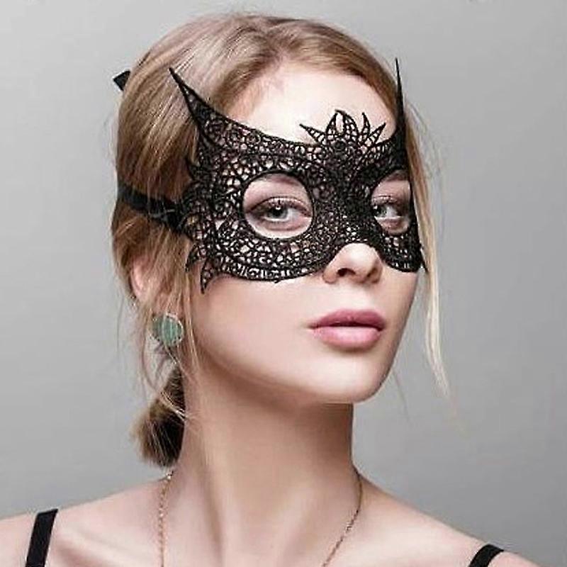 Women Hollow Lace Masquerade Face Mask Sexy Cosplay Festa de Formatura ...