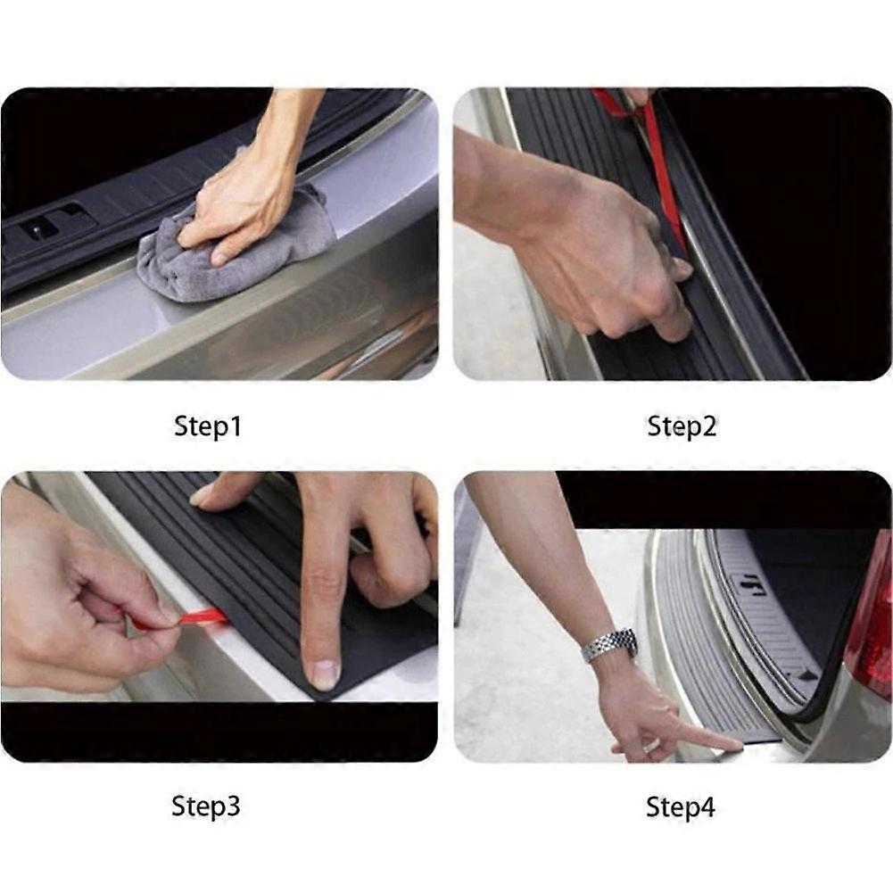 Rear Bumper Protector, Back Bumper Protector Guard Universal Black ...