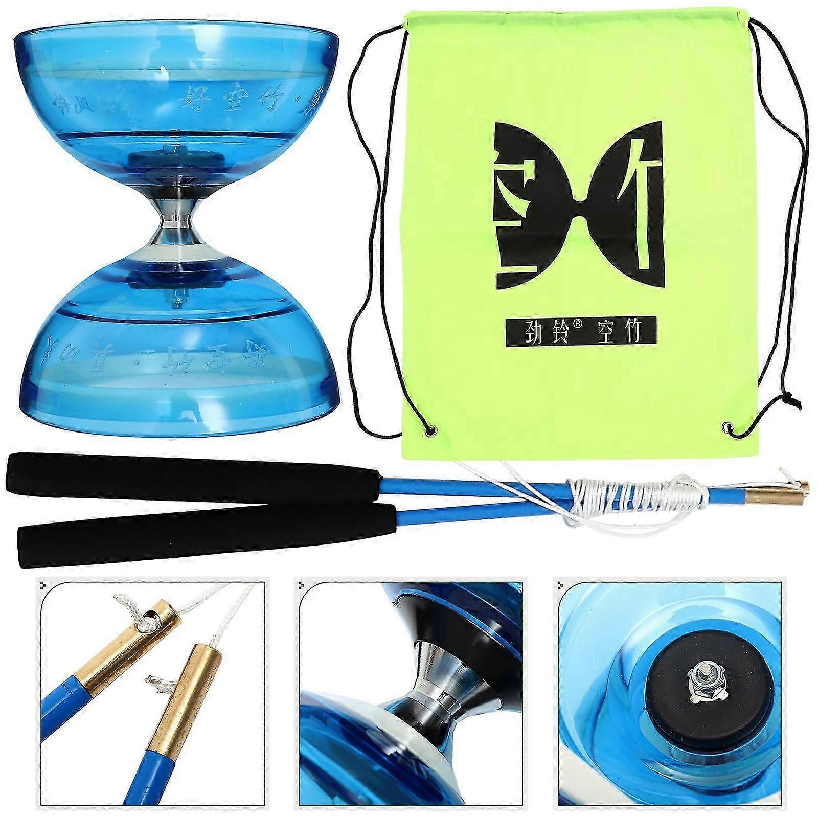 1 Set of Triple Bearing Diabolo Toy Transparent Chinese Diabolo Toy for ...