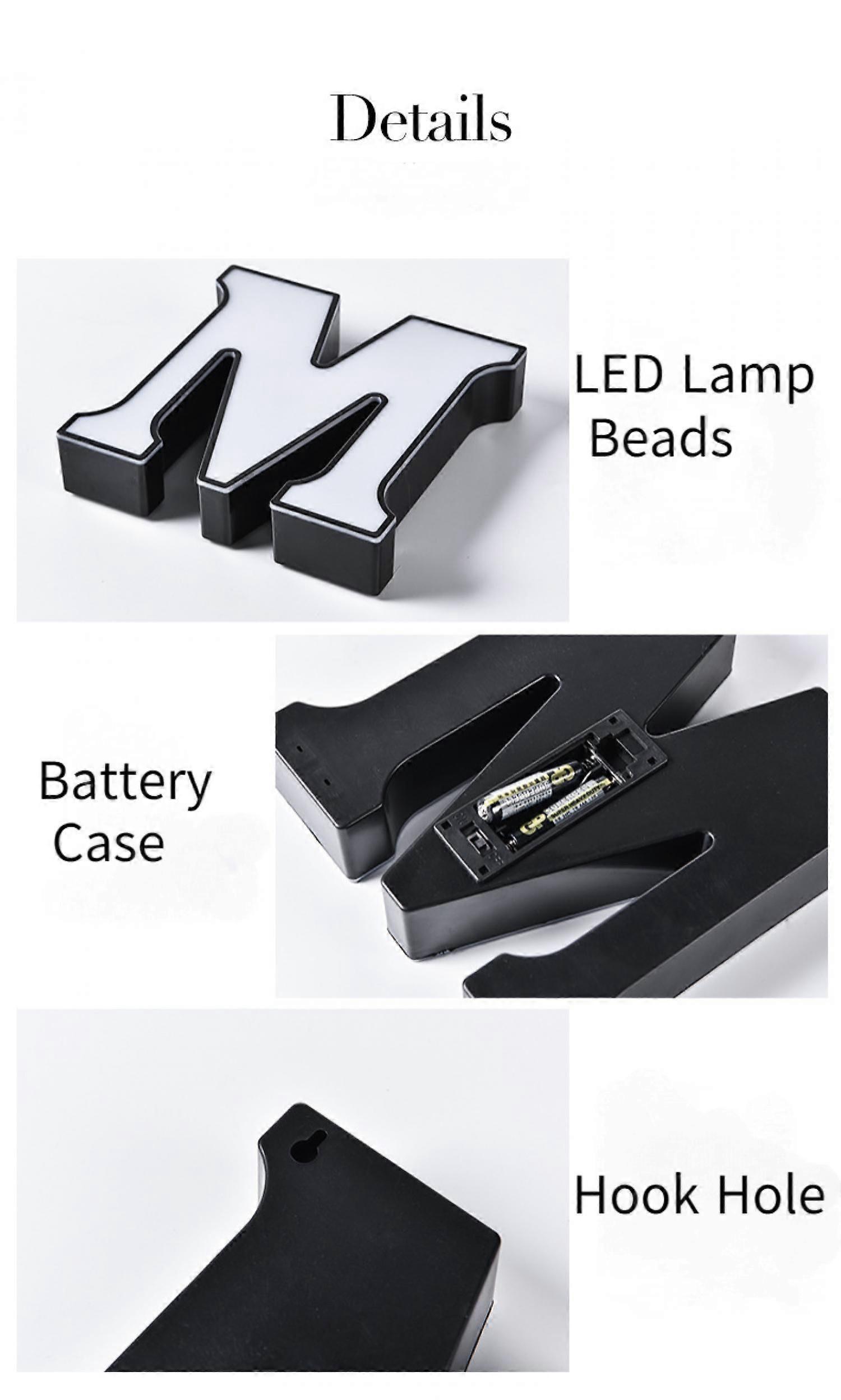 Qinwei LED Marquee Letter Lights-DIY Marquee Lights Up Letter Signs 26 ...