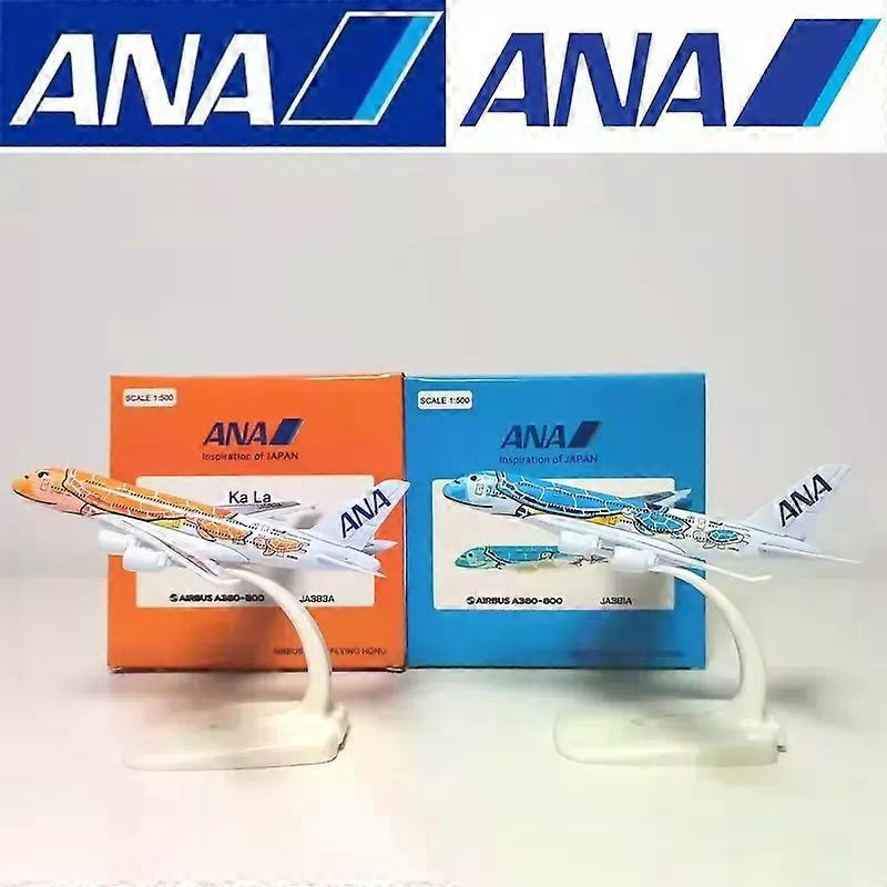 2025 New 14CM 1/500 Scale Airbus A380 Japan ANA Airlines Blue Turtle ...