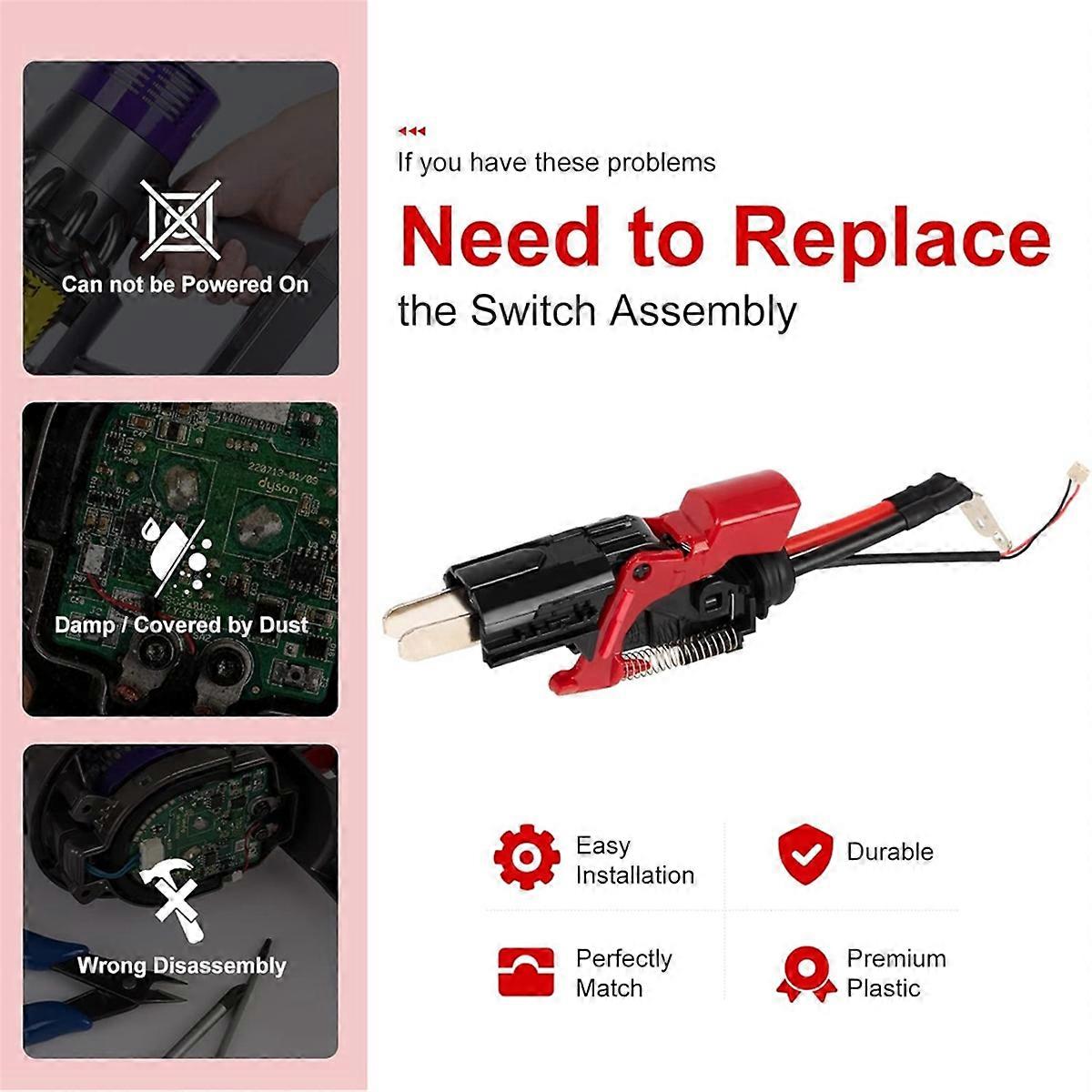 For V11 SV14 Vacuum Cleaner Strong Trigger Switch Assembly, Upgraded ...