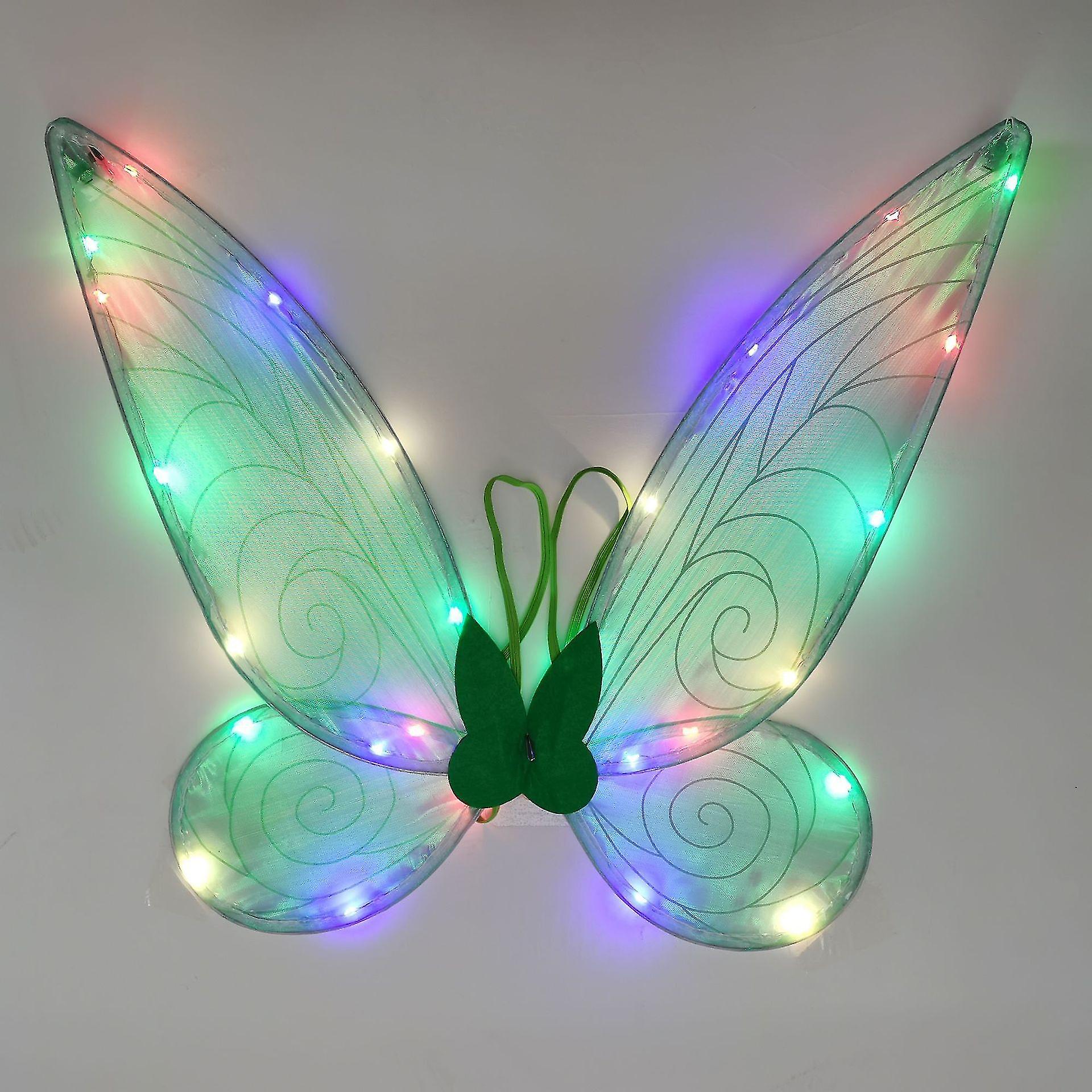 Fairy Wings Light Up Butterfly Wings Sparkly Led Fairy Wings Halloween ...