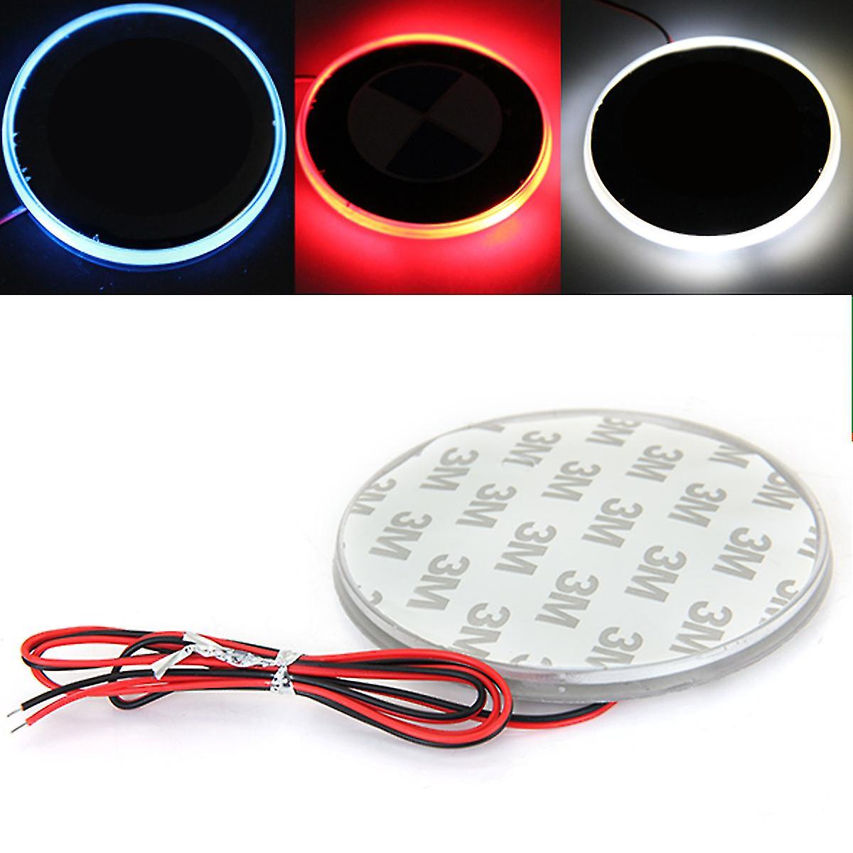 1pcs 82mm 12v Blue/withe/red Car Auto Emblem Led Background Light Logo ...
