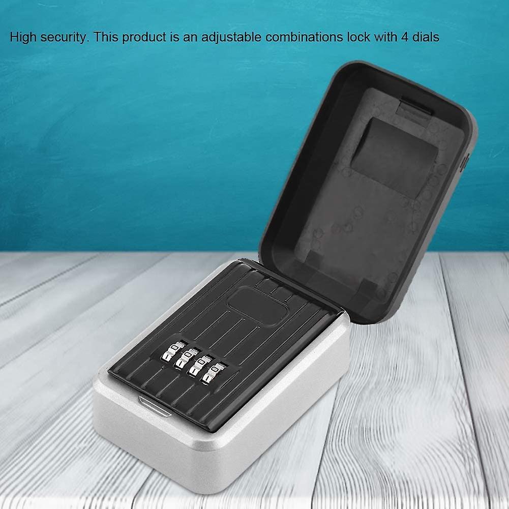 Key Safe Box, Outdoor Key Safe with 4 Code & 1 Key, Security Key ...