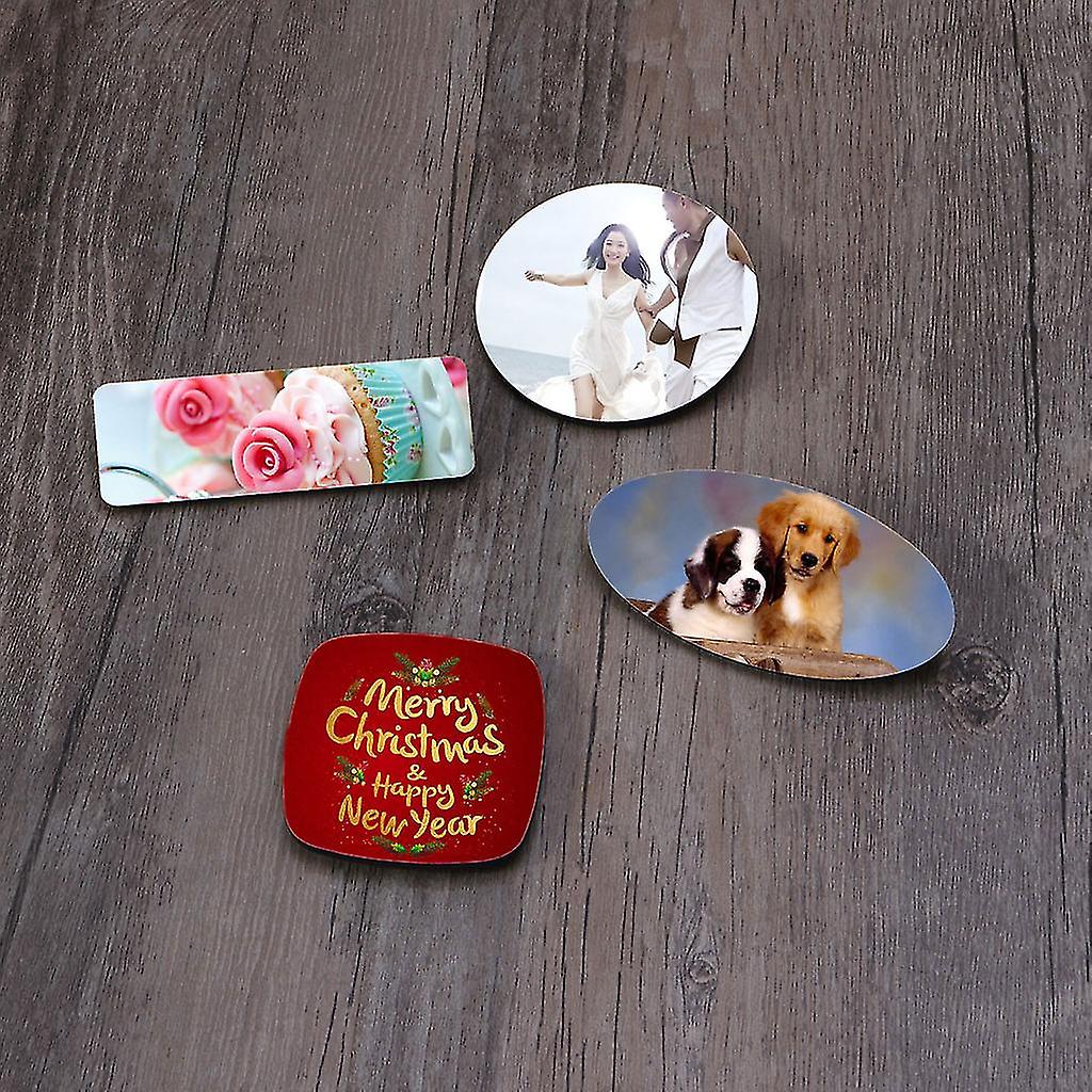 10 Pieces Sublimation Blank Name Tag Sublimation White Badges Pin Diy ...