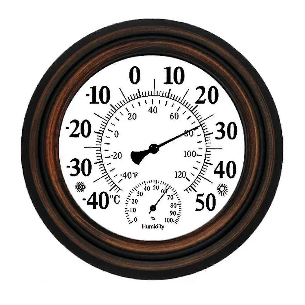 20cm Antique Indoor and Outdoor Thermometer Hygrometer Temperature ...