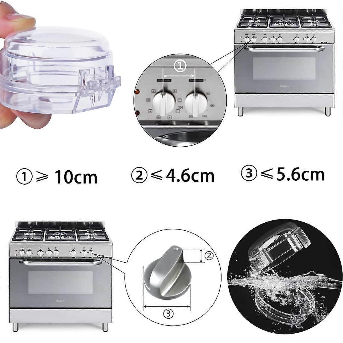 Pack of 8 Cooker Switch Protection, Kitchen Gas Hob Knob Covers, Oven ...
