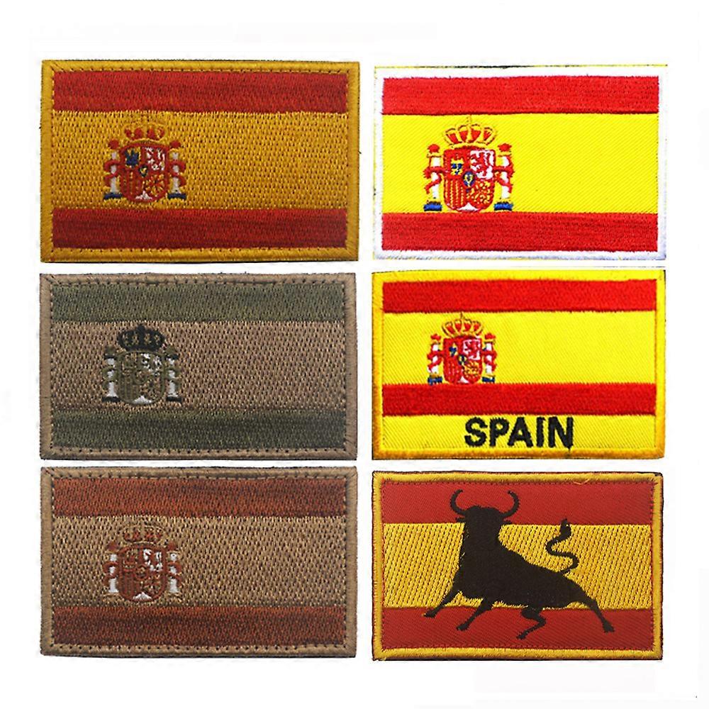 Earth Flag Spain National Flag 50x80mm Embroidery No Fade Esp Es Espana Spanish Flag Banner For ...