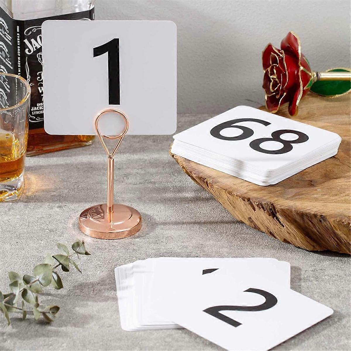 50Pcs Table Numbers 1-50, 3.7x4 Inch Table Numbers, Double Sided Table ...