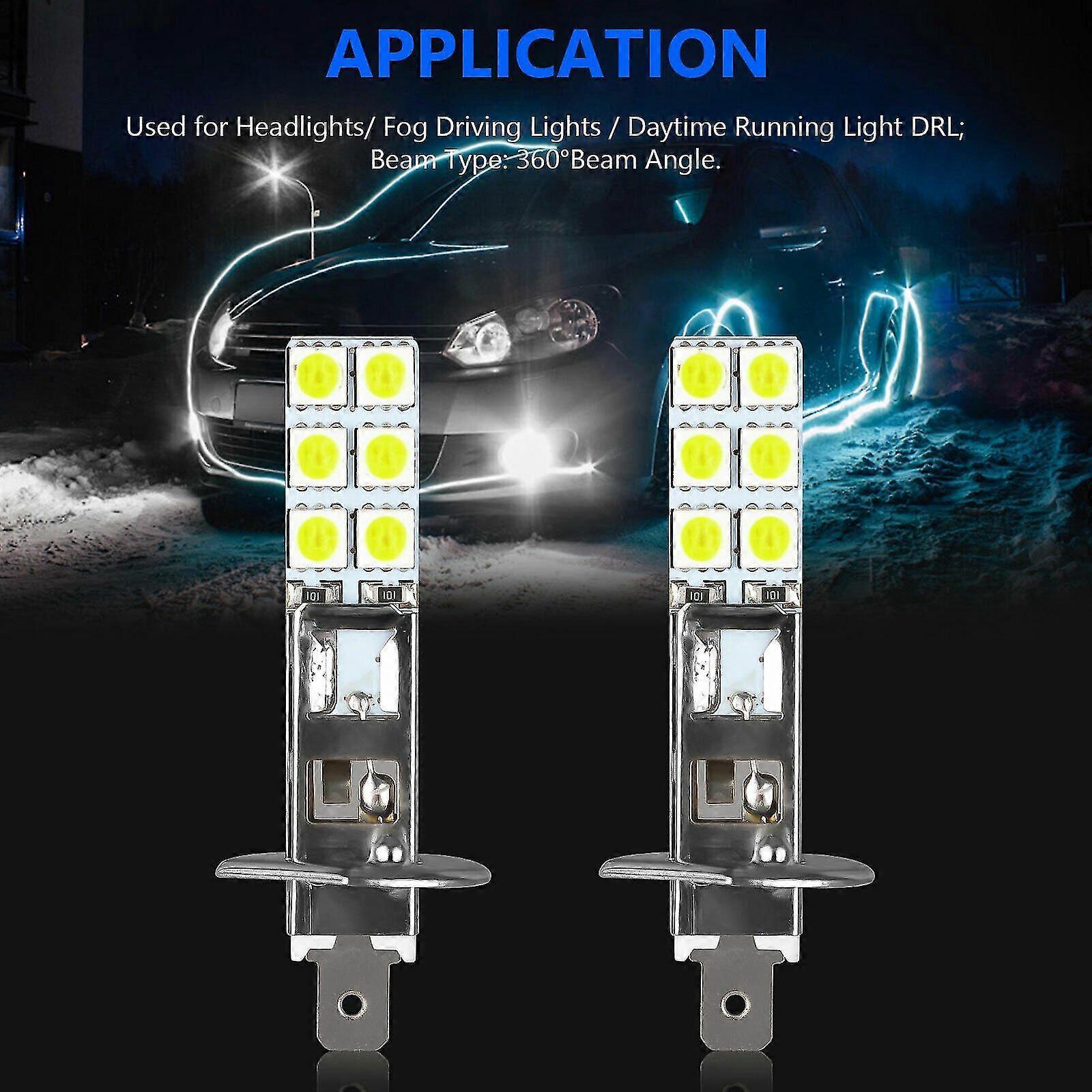 4pcs H1 6000k Super White 80w Led Headlight Bulbs Kit Fog Driving Light ...