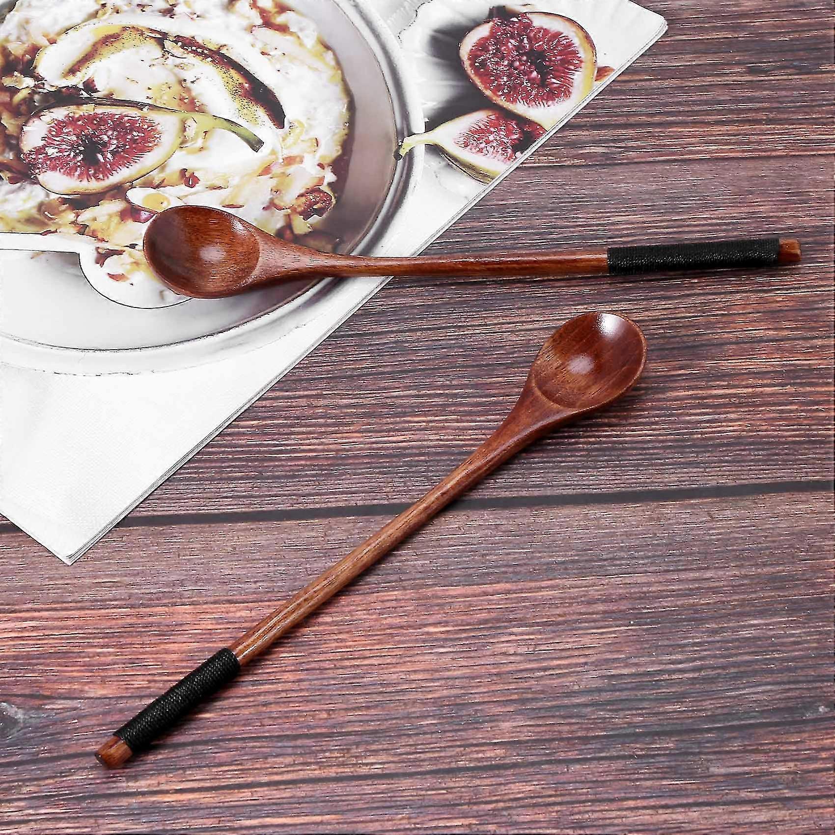 For 5 Pcs Wooden Spoons Cooking Spoons Honey Spoons Rice Spoons Mixing ...