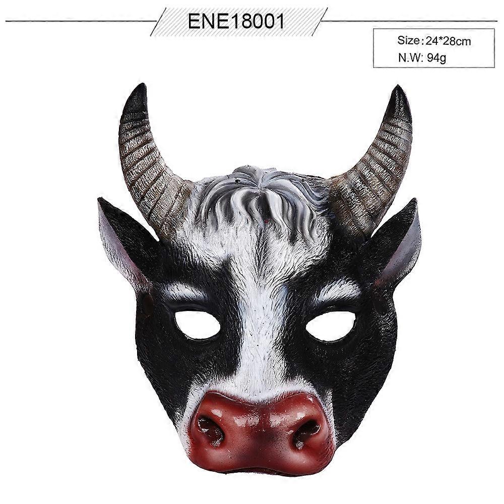 Half face Pu foam 3d realistic animal cow cow head mask Easter ...