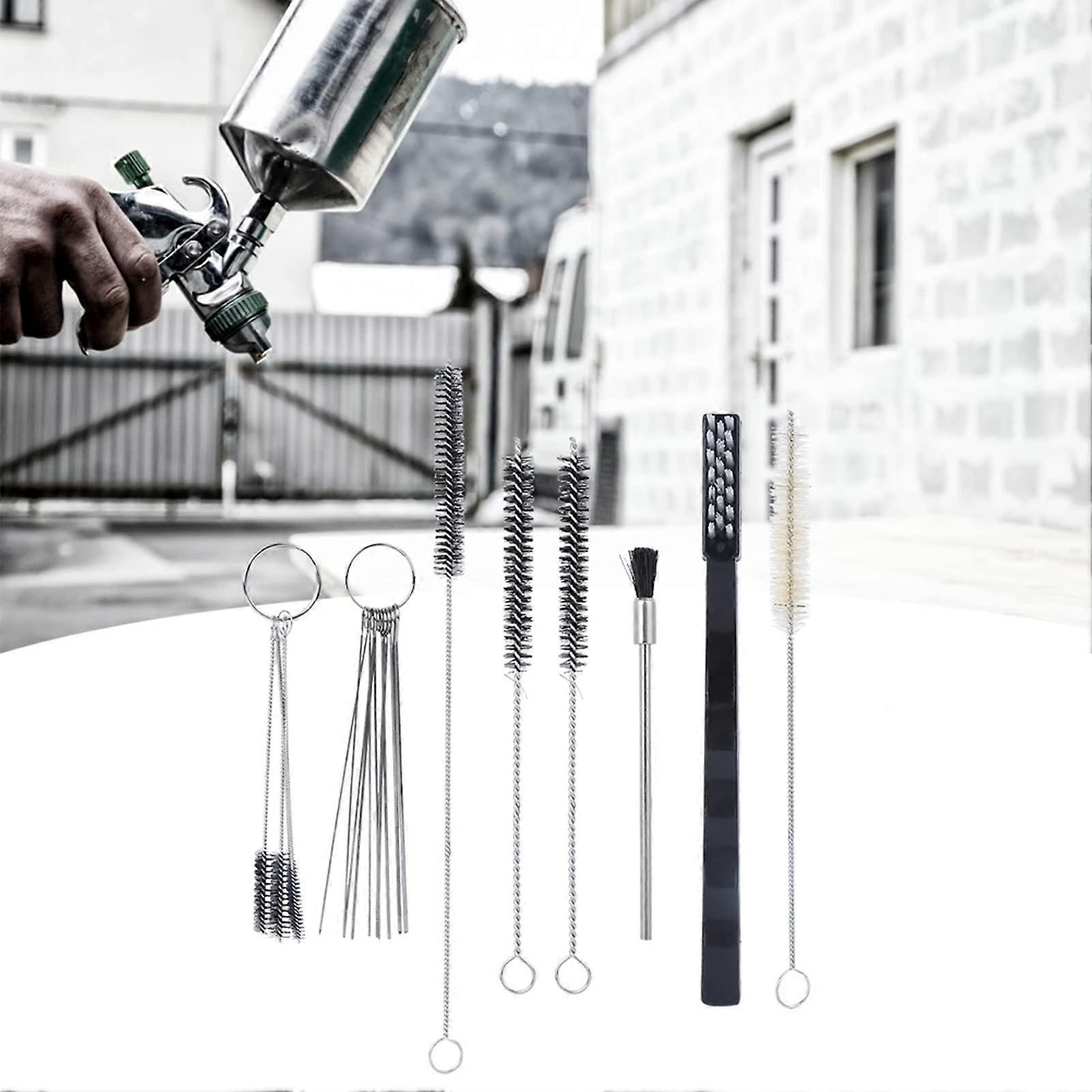 19 Piece Spray Gun Cleaning Kit, Airbrush Painting Cleaning Tools Kit ...