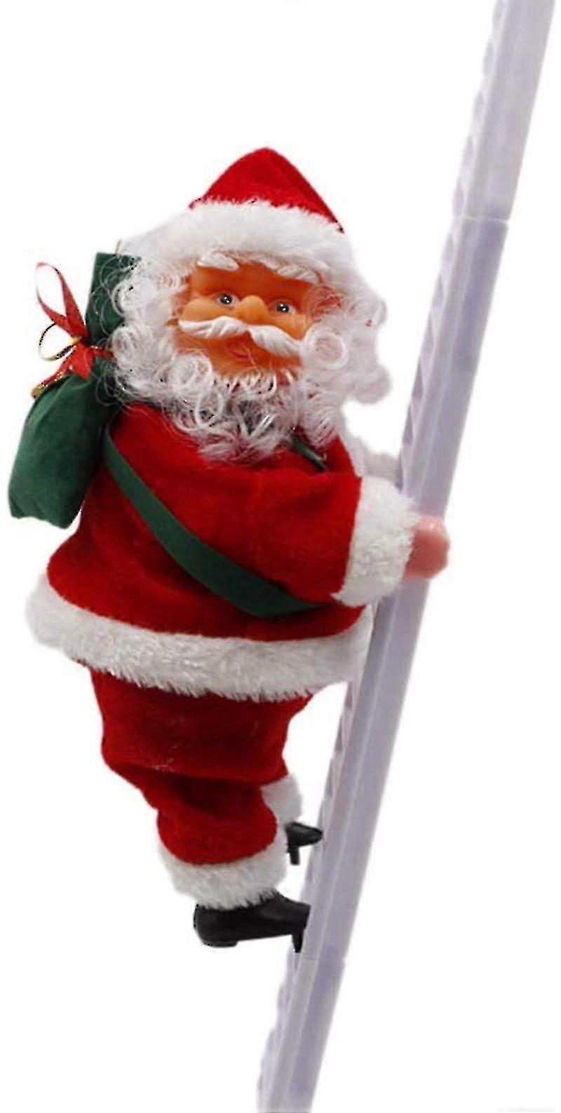 Santa On A Ladder Christmas Electric Figures Santa Claus Climbing ...