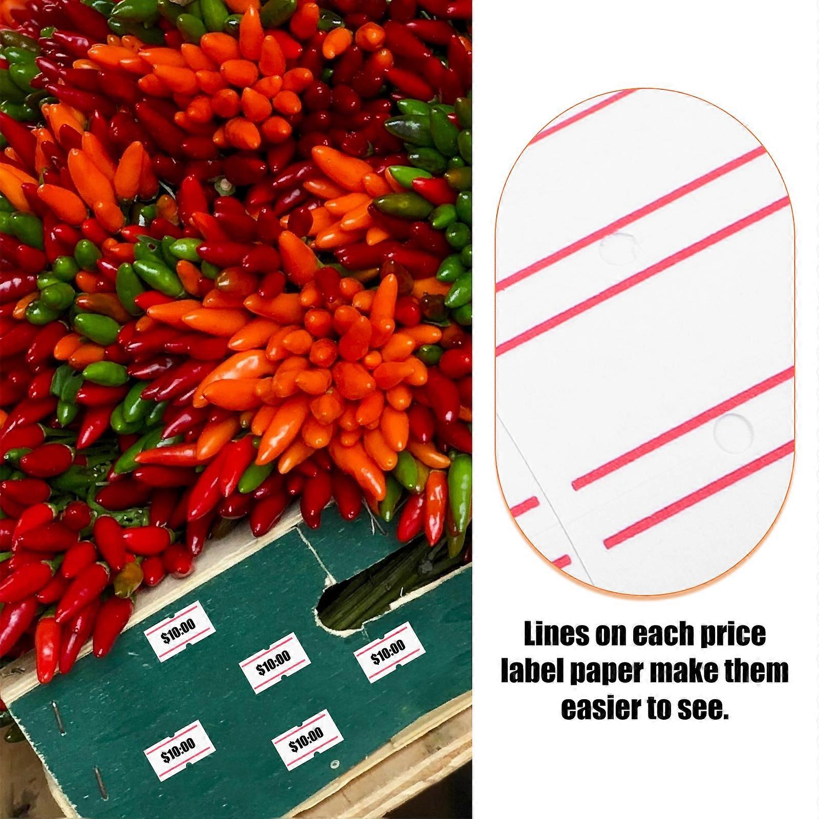 30 Rolls Price Machine Labels Paper Price Marker Label Stickers for ...