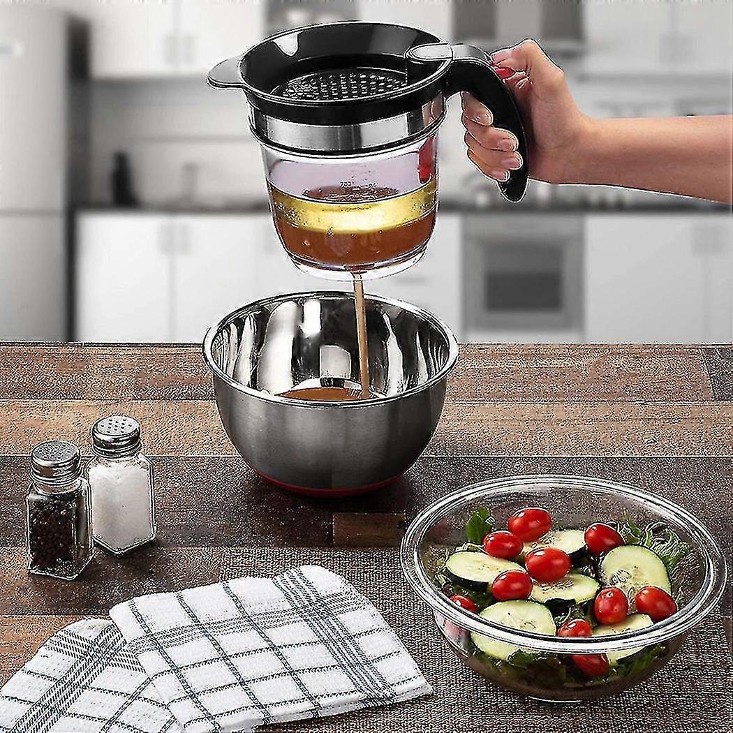 1000ml Oil Separator Measuring Cup And Strainer With Bottom Release For ...