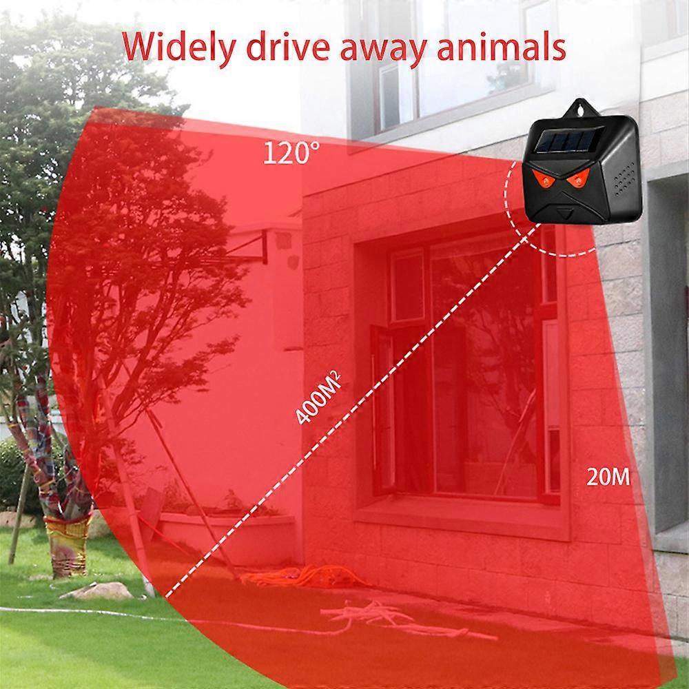 4PCS Solar Predator Guard Light Red LED Deterrent Light Night Animal ...
