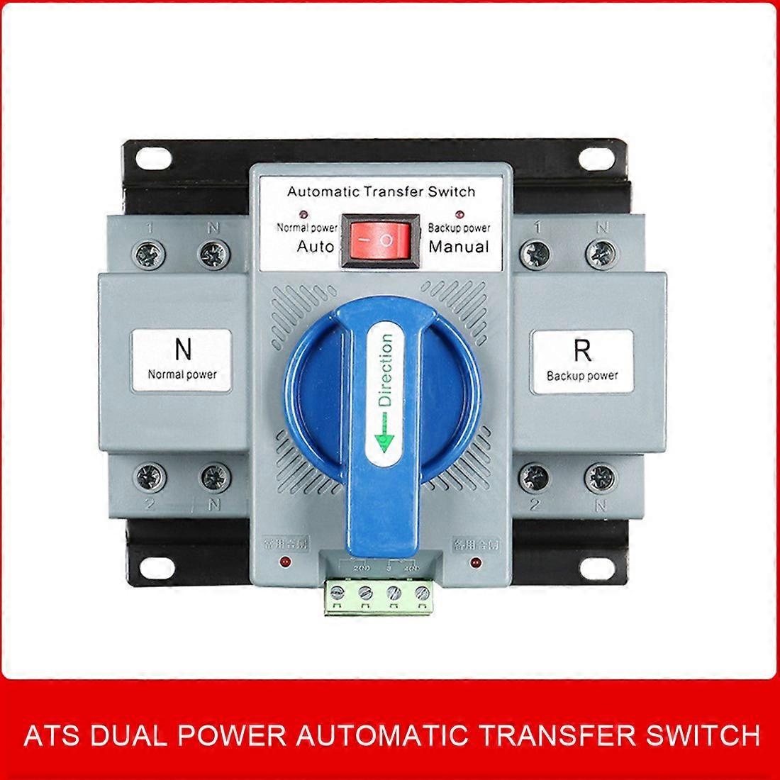 2P 63A 230V MCB Type Dual Automatic Transfer Switch ATS Rated Voltage ...