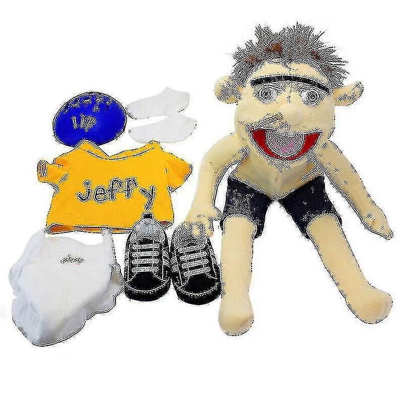 58cm Jeffy Plush Toy Cosplay Jeffy Hat Hand Puppet Game Stuffed Doll ...