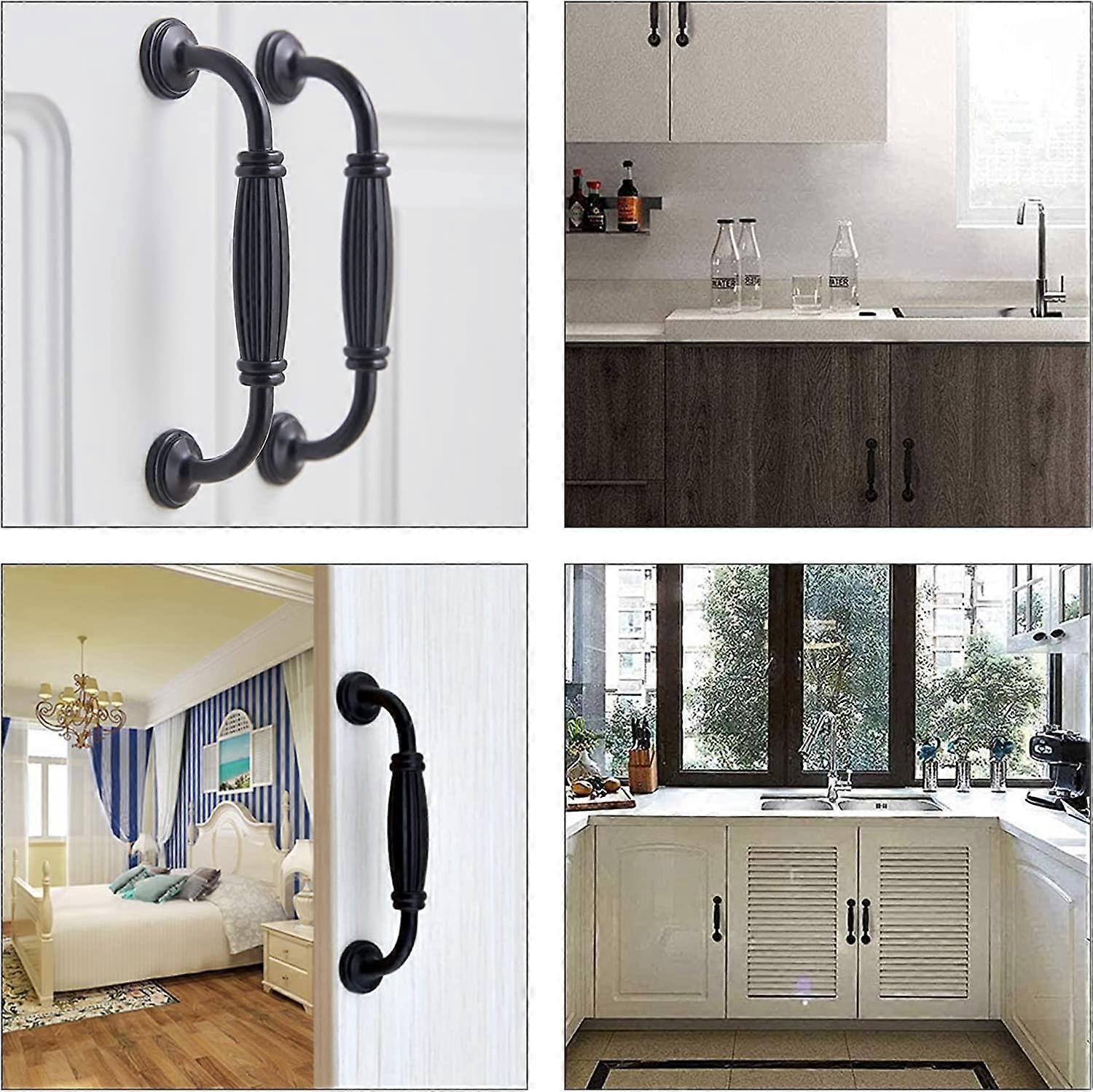 12PCS Vintage Cabinet Handles, Cupboard Door Handles, European Bow ...