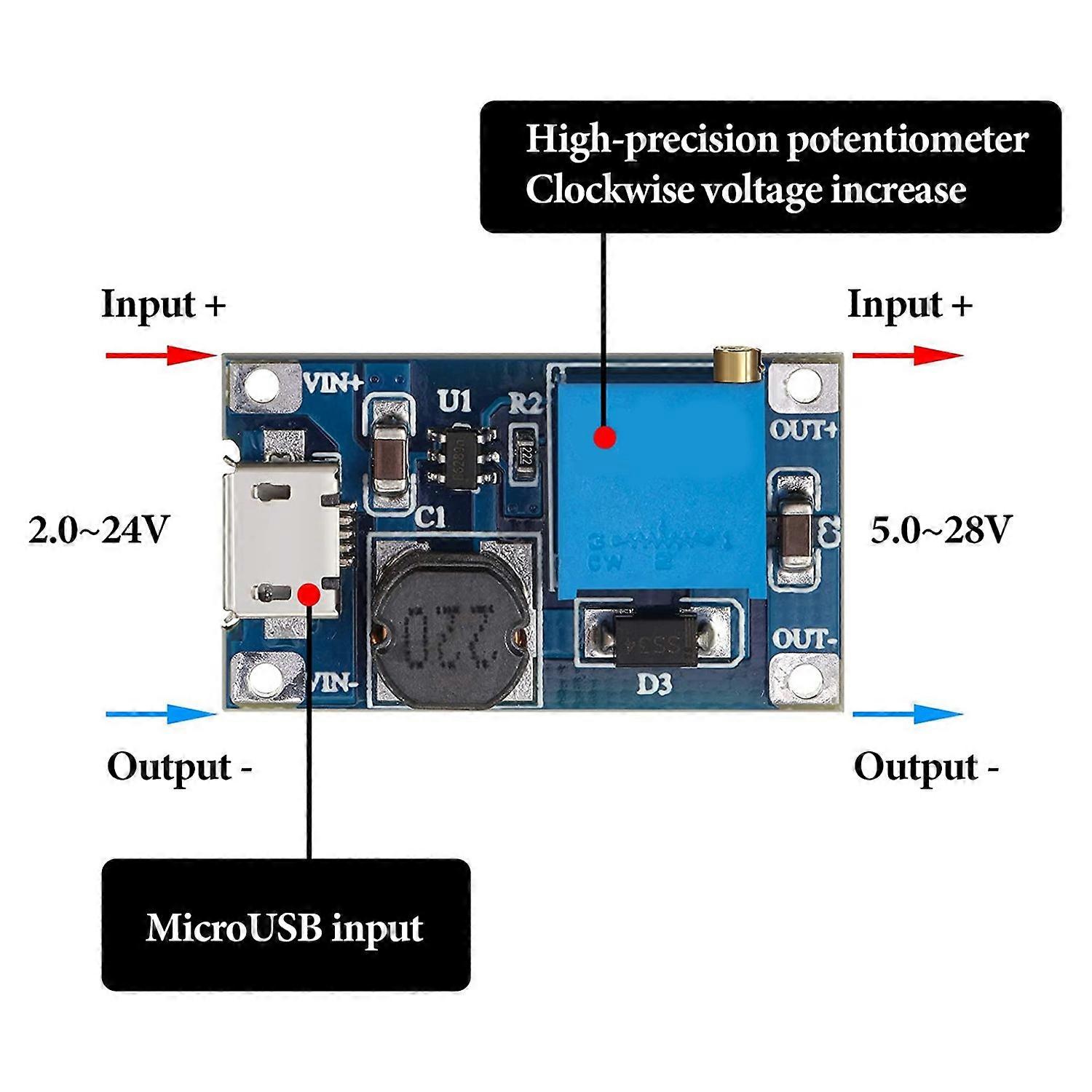 20 Piece Dc to Dc Step Up Converter Regulator Step Up Dc Boost ...
