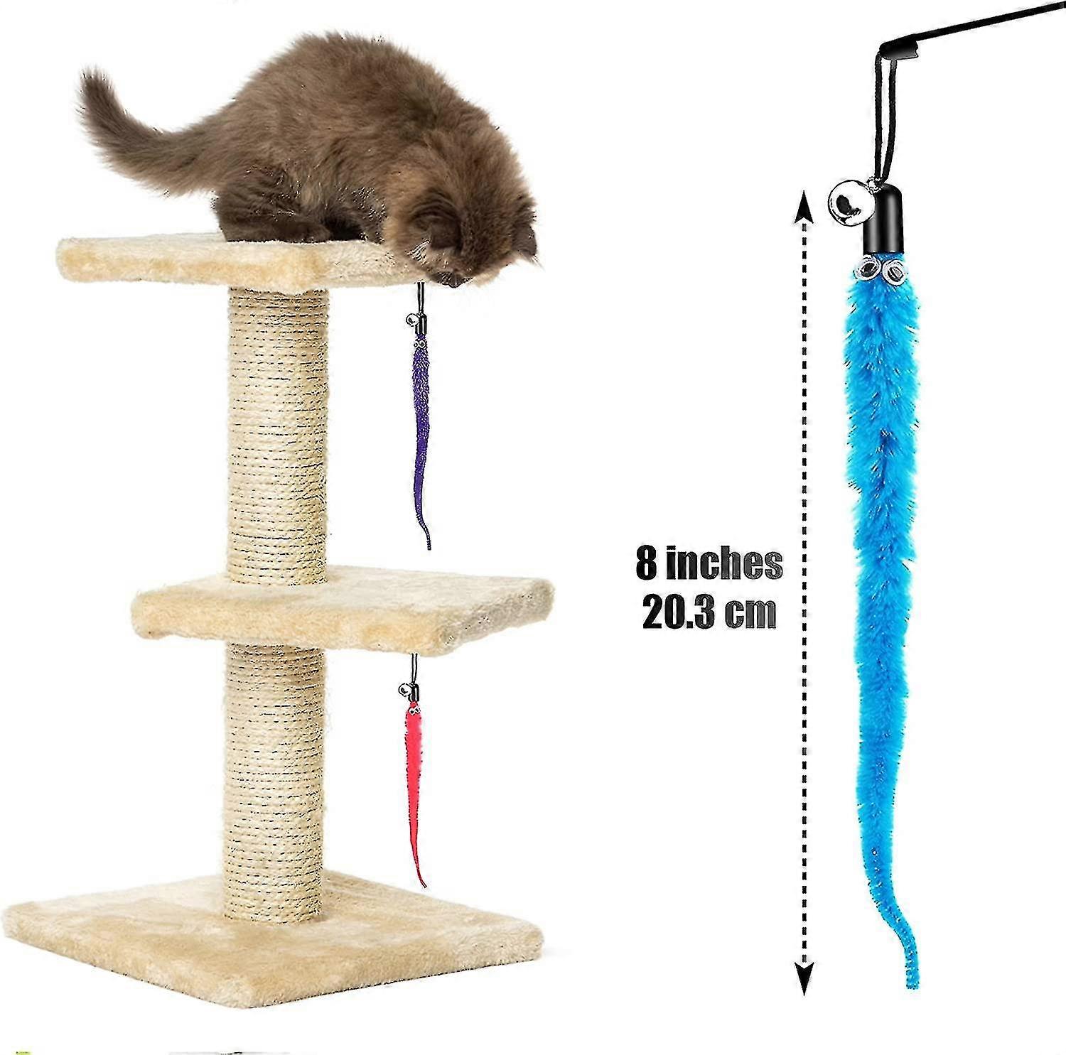 12pcs Cat Toys, Interactive Cat Toys, Colorful Cloth Ribbon Sticks, Cat ...