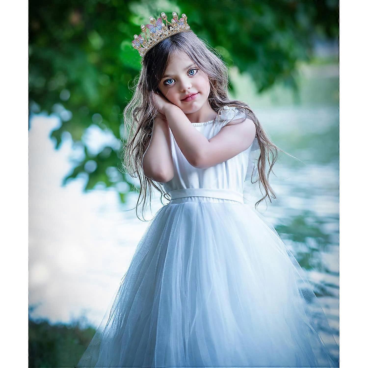 Princess Tiaras for Girls, Birthday Crown for Girls Butterfly Princess ...