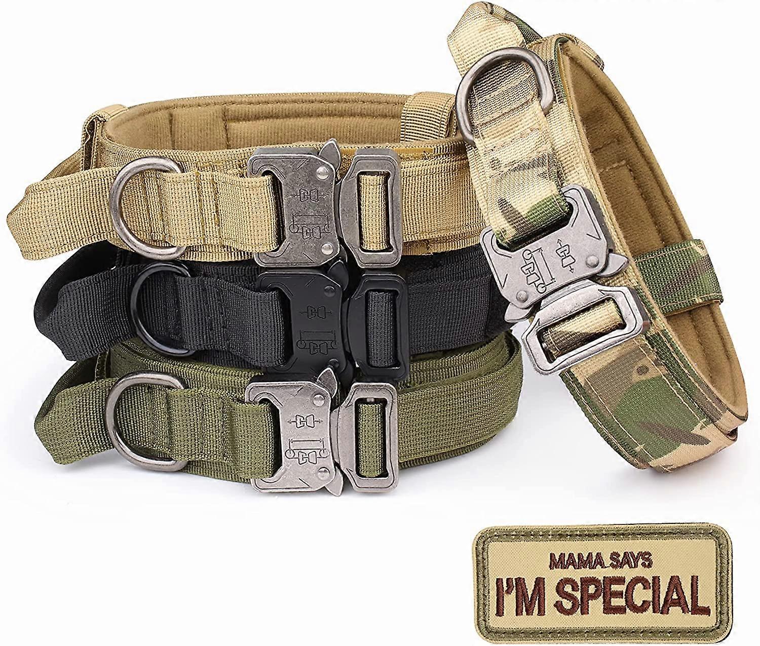 Tactical Dog Collar - UBIUO Military Dog Collar with Mama Says I m ...