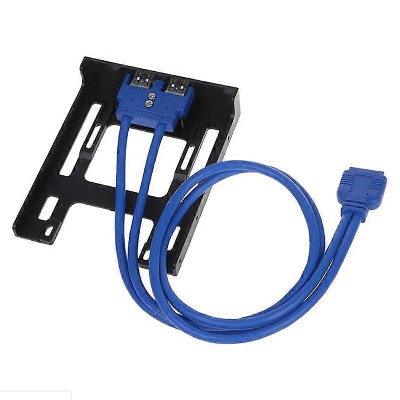 20Pin 2 Port USB 3.0 Front Panel Cable Adapter USB3.0 Hub Plastic ...