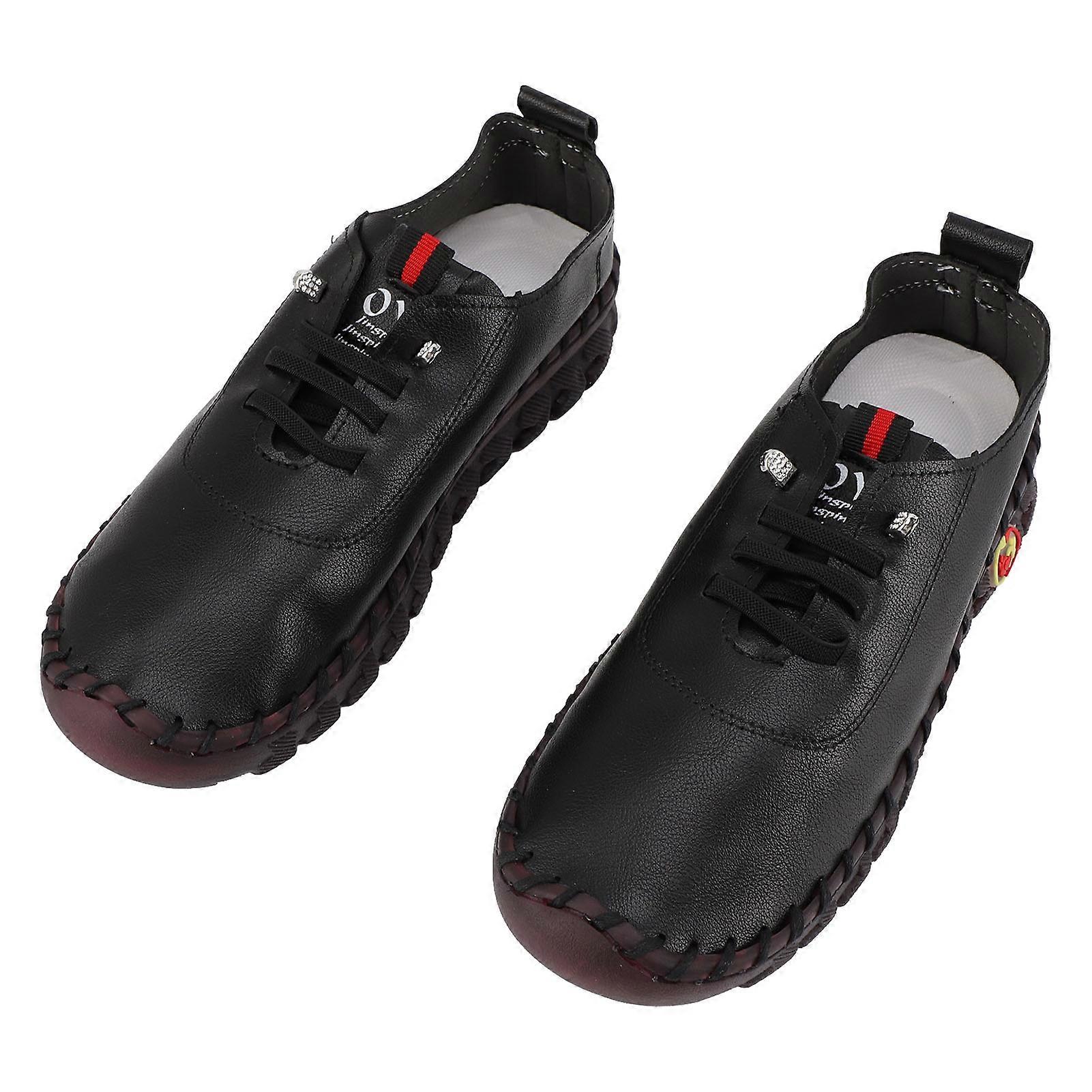 Women Spring Casual Shoes Lace Up Reduce Pressure Adjustable Women PU ...