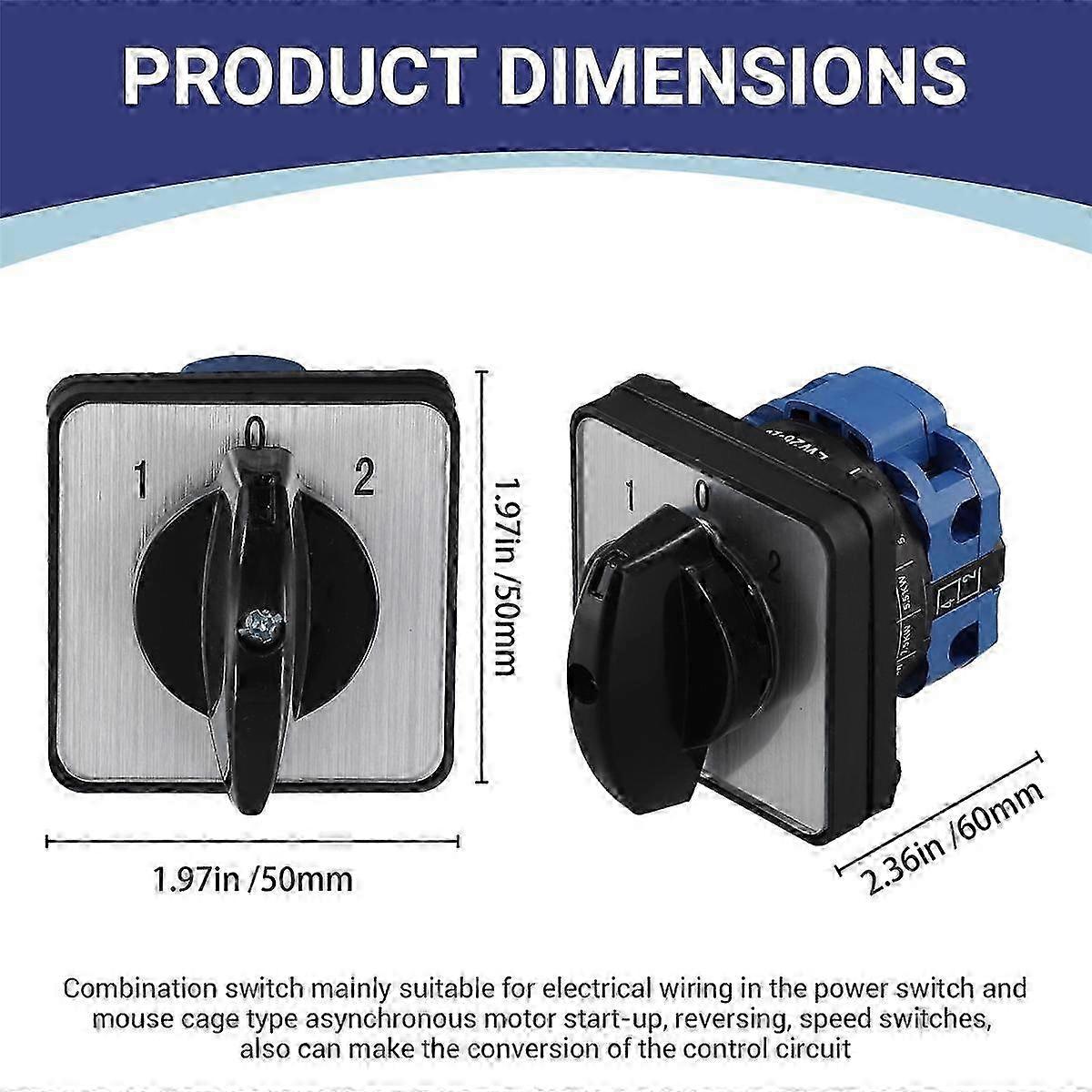 AC 440V 240V SZW26-20/D101.1 Universal Change Over Rotary Cam Switch ...